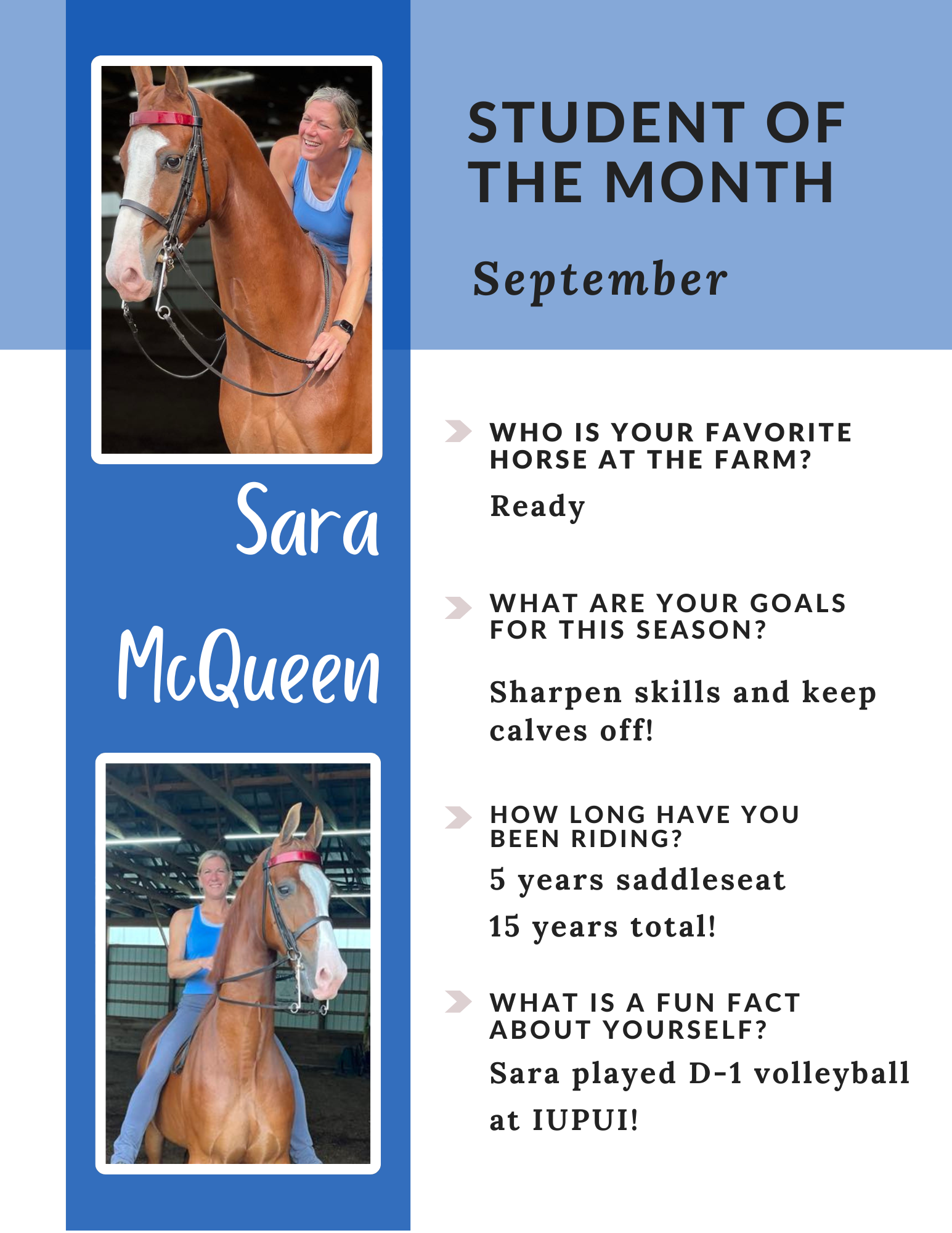 September Student of the Month – Trinity Farm